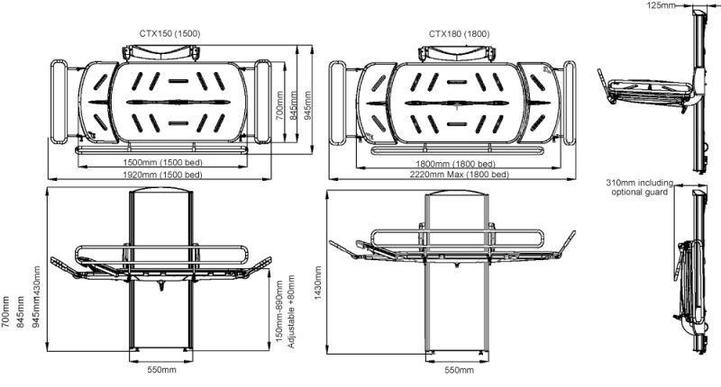 CTX Ergonomic Changing Table – Zao Inc Transfer Hoists & Care Solutions
