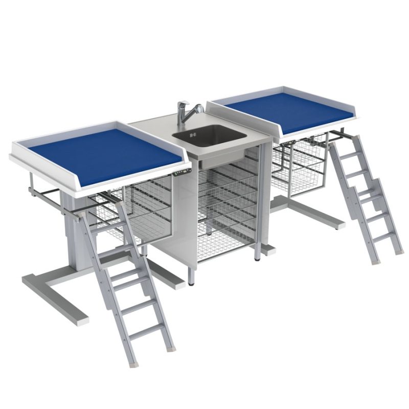 Height Adjustable Changing Table 333 – Combination 2, Washing bench ...