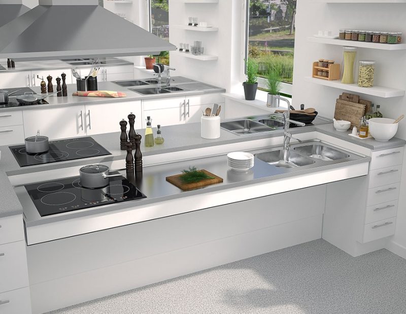 Wall Mounted Motorised Adjustable Combi Kitchen 6300-ESHS4 – Zao Inc ...