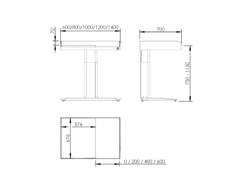 Height Adjustable Changing Table Granberg Care 343 – 80×70 cm – Zao Inc ...